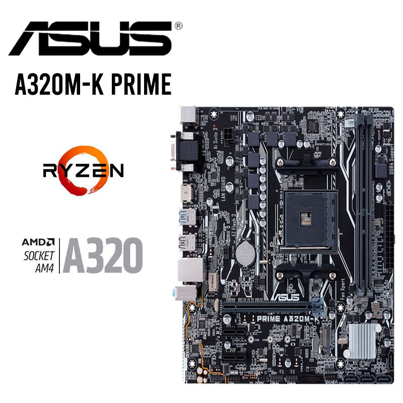 MAINBOARD ASUS A320M-K PRIME (90MBOTV0-M0AAY0) AM4 - Moncase Computer